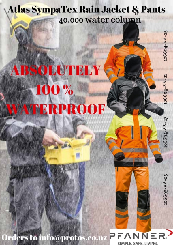 Atlas SympaTex Rain Jacket & Pants – 100% waterproof – PROTOS®NZ